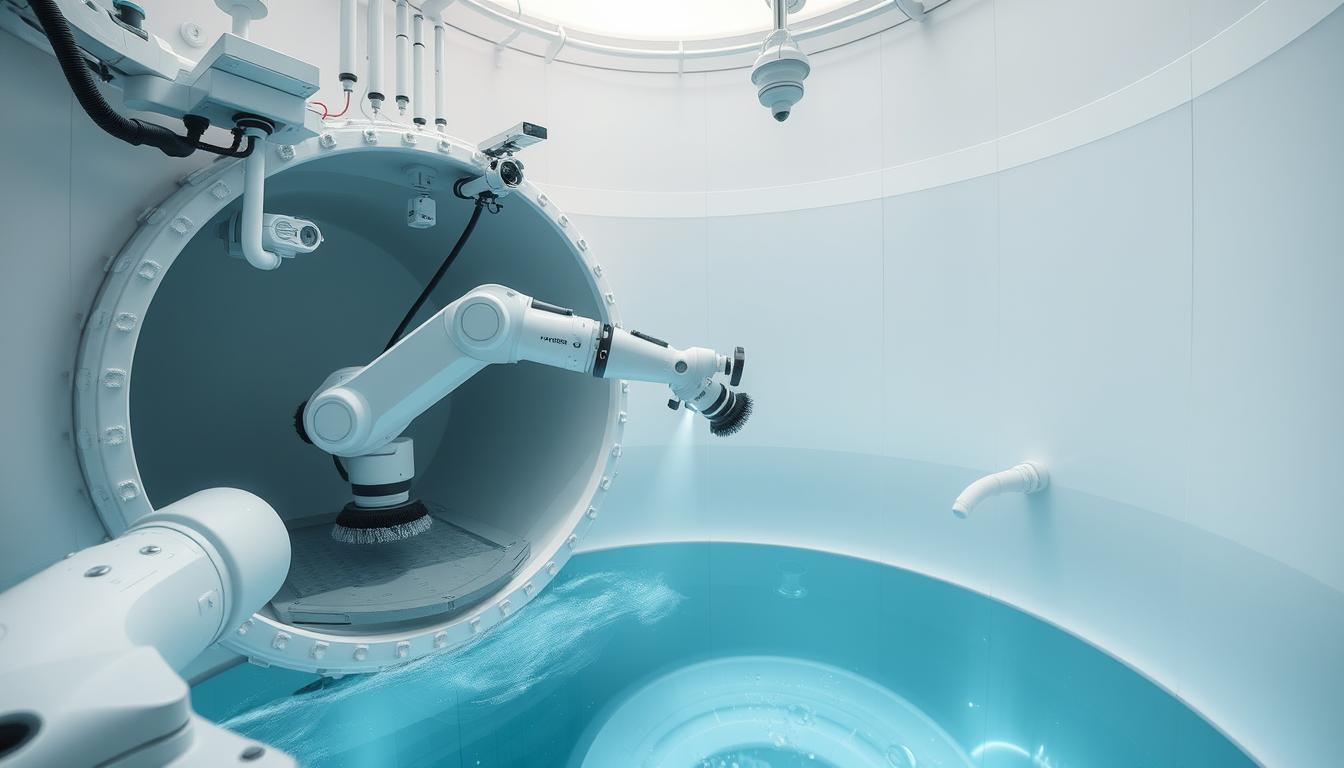 Professional Water Tank Cleaning with Machine
